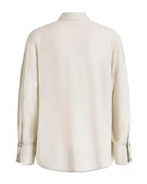 Pinko Colchico Scarf Neck Long Sleeve Blouse