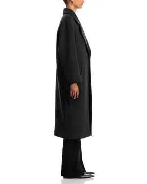 FRAME The Fringe Trim Rodeo Coat - Charcoal