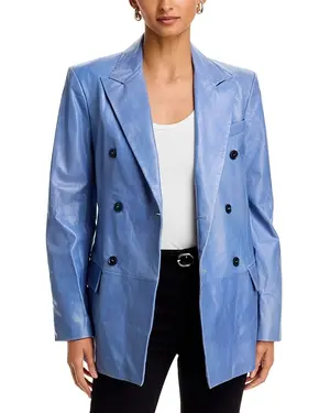 FRAME The Leather Boulevard Blazer