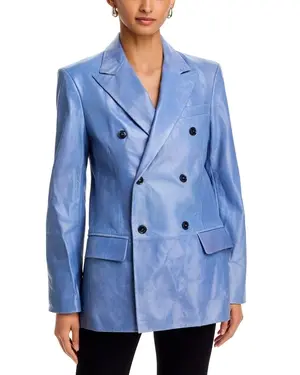 FRAME The Leather Boulevard Blazer