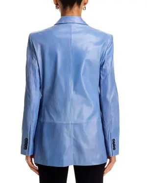 FRAME The Leather Boulevard Blazer