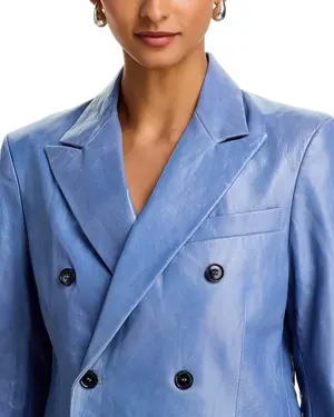 FRAME The Leather Boulevard Blazer