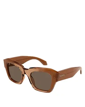 Alaïa Square Sunglasses, 50mm Brown