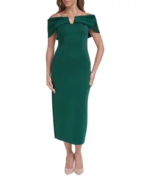 Eliza J Off-the-shoulder Fitted Dress