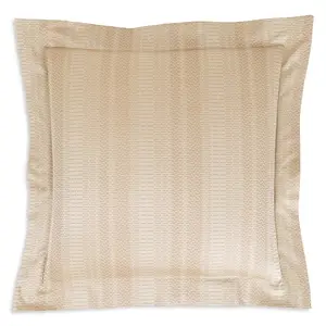 Frette Short Weaving Cotton Jacquard Euro Sham - Sand/tan