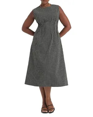 ESTELLE Bobbie Pleated Waist Midi Dress