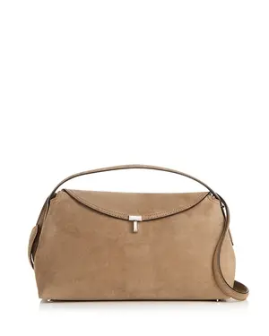 TOTEME T-lock Suede Top Handle Bag