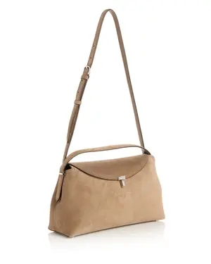 TOTEME T-lock Suede Top Handle Bag