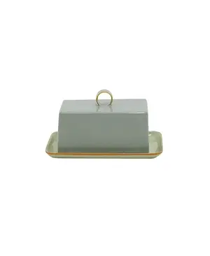 BE HOME Harlow Bright Butter Dish - Grey