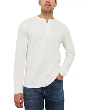 Rails Soto Cotton Blend Knit Henley Sweater