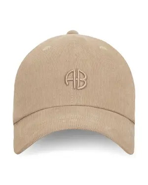 ANINE BING Jeremy Cotton Corduroy Baseball Cap - Beige