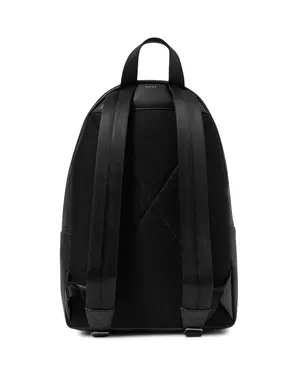 REISS Drew Leather Backpack - Black
