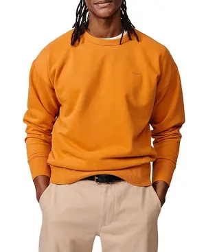 Aubin Brandon Crew Neck Relaxed Sweatshirt - Washed Orange