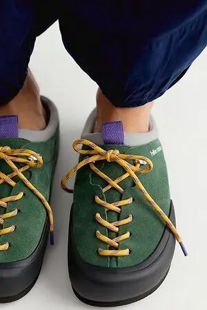 HIKE ROOM Ever Rest Slip-on Mules - Pine Green