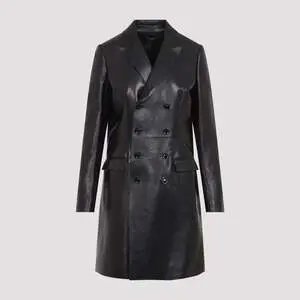 TOM FORD Silky Guantania Leather Sartorial Peacoat