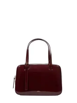 A.p.c. Bovine Leather Shoulder Bag - Bordeaux