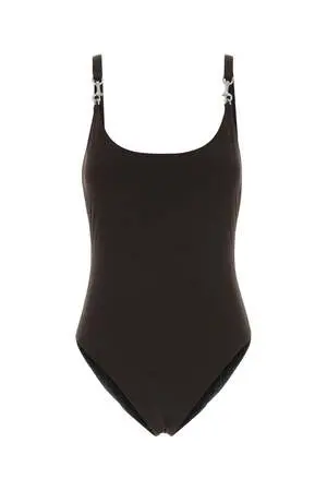 Tory Burch Tory Burch Dark Brown Stretch Nylon Swimsuit Brown