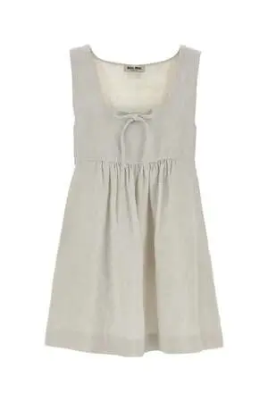 Miu Miu Lightweight Linen Mini Dress For