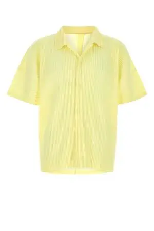 Issey Miyake Homme Plissé Pleated Polyester Shirt For - Yellow