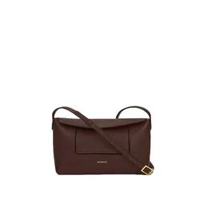 WANDLER Mini Leather Handbag With Adjustable Shoulder Strap 19.5 X 13.5 X 7 Cm - Brown