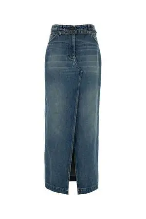 Dries Van Noten Denim Silvannaz Skirt - Light Blue