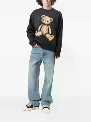 DOMREBEL Big Kiss Teddy Bear-print Sweatshirt