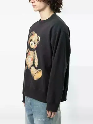 DOMREBEL Big Kiss Teddy Bear-print Sweatshirt