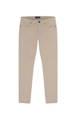 Robert Talbott Fernando Comfort Stretch Linen Blend 5 Pocket - Stone
