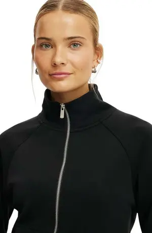 Cotton:on Active Ultimate Soft Funnel Neck Jacket - Black