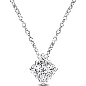 JULIANNA B. Lab-grown Diamond Cluster Necklace - Sterling Silver
