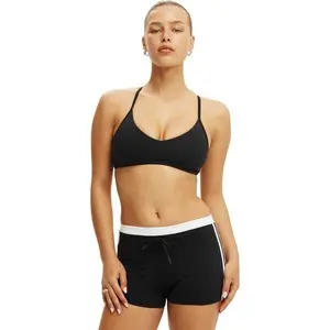 Cotton:on Active Ultra Soft T Bar Crop - Black