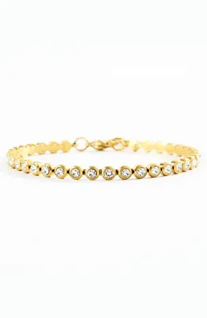 MINT & LILY Bezel Tennis Bracelet - Gold
