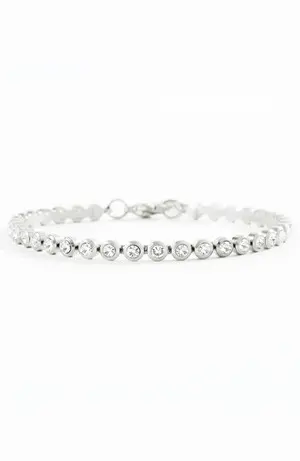 MINT & LILY Bezel Tennis Bracelet - Silver
