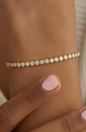MINT & LILY Bezel Tennis Bracelet - Silver