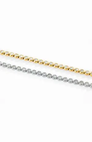 MINT & LILY Bezel Tennis Bracelet - Silver