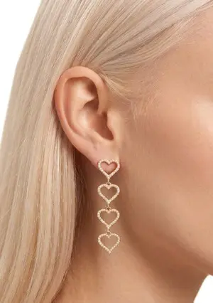 AREA STARS Chaia Heart Drop Earrings