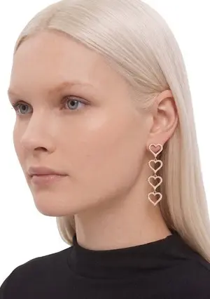 AREA STARS Chaia Heart Drop Earrings