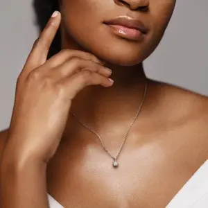 JULIANNA B. 1/10 Ctw Lab-grown Diamond Solitaire Necklace
