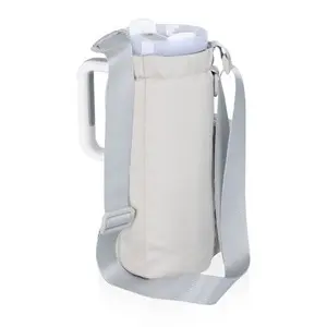 ONIVA Eclipse Tumbler Tote With 40oz Stainless Travel Mug - Gray & White