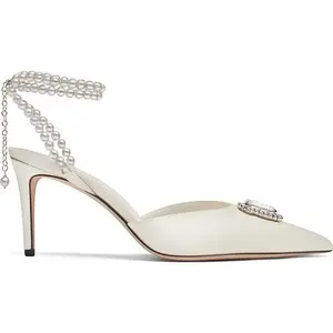ZENA ZIORA The Dame 75 Pearl Stiletto Heel - Ivory