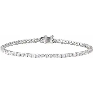 IVY & PEARL CO. 3 Ct Lab-grown Diamond Tennis Bracelet In 14k Gold - White