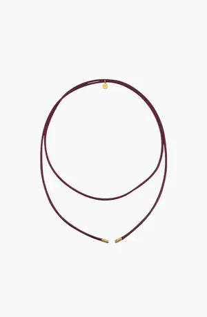 JOIANA JEWELRY Wrap Cords Necklace - Maroon