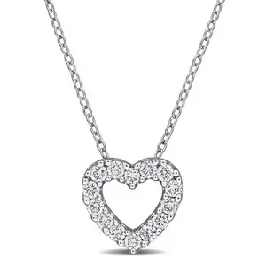 JULIANNA B. Lab-grown Diamond Heart Pendant Necklace - Sterling Silver