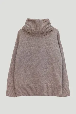 YAPA Anku Turtle Neck Convertible Sweater - Beige