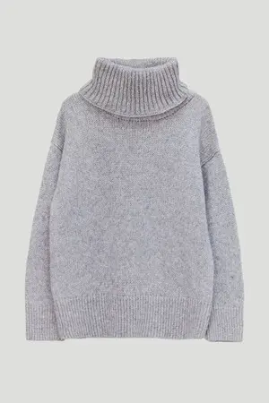 YAPA Anku Turtle Neck Convertible Sweater - Gray