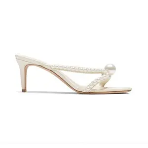 ZENA ZIORA Her Grace 60 Pearl Stiletto Sandal - Ivory