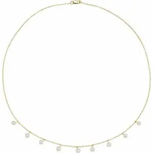 IVY & PEARL CO. Freshwater Pearl " Necklace - Gold