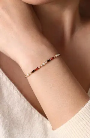 MINT & LILY Rainbow Tourmaline Minimalist Bracelet