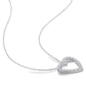 JULIANNA B. Lab-grown Diamond Heart Necklace Silver