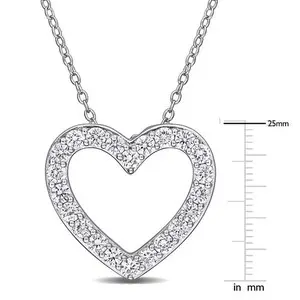 JULIANNA B. Lab-grown Diamond Heart Necklace Silver